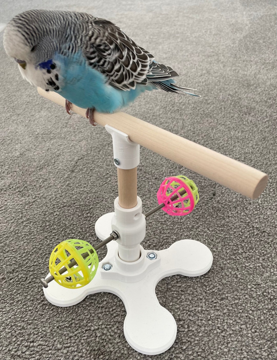 Bird Toy Bird Perch Rotating Stand/toy. Spinning Floor Stand Toy ...