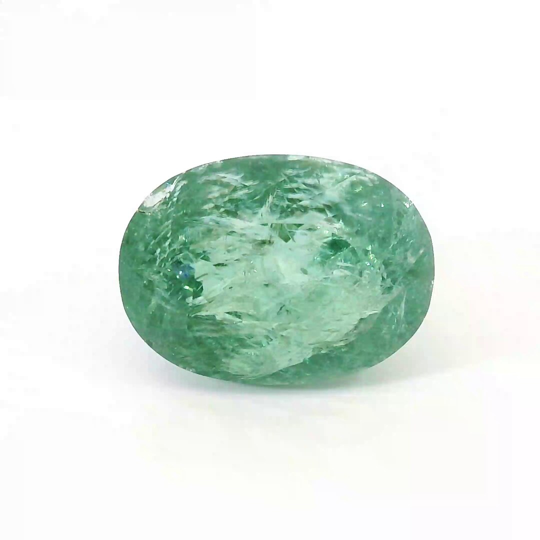 Certified Bluish Green Tourmaline Gemstone: 13.29 Ct Oval Cut ...