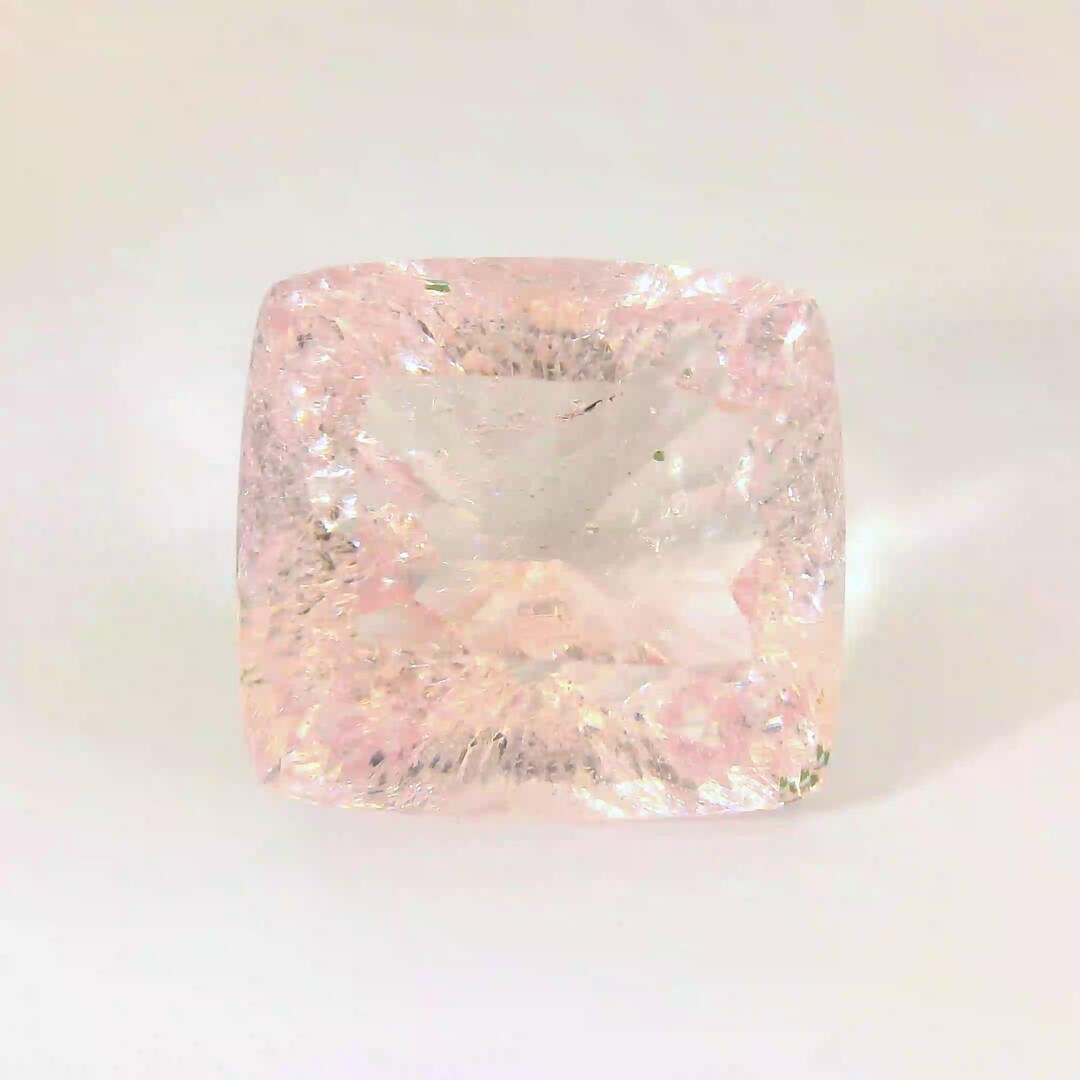 Natural 19.15 Carat Morganite Concave Cut 16x15mm, Gemstone, Loose ...