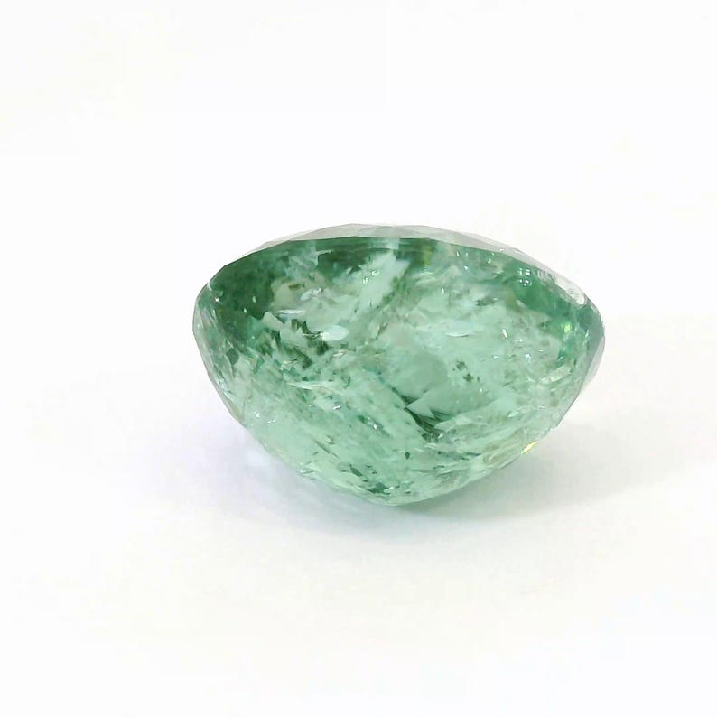 Certified Bluish Green Tourmaline Gemstone: 13.29 Ct Oval Cut ...