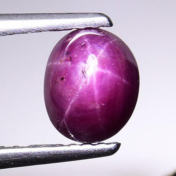 Natural STAR Ruby-2.250 Pinkish Red Only 6x5mm Oval Cabochon - Etsy