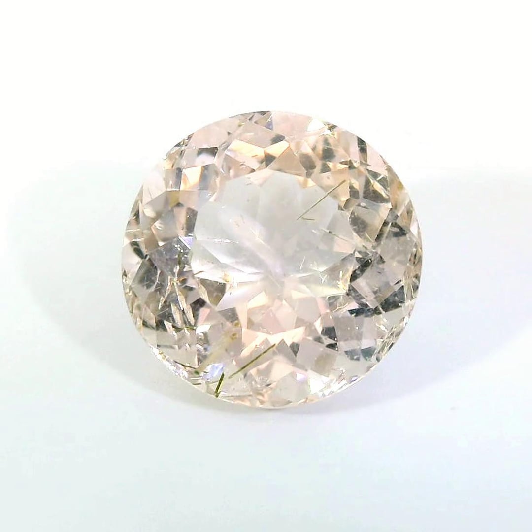 6.450 CTS Peach Morganite Gem: Natural Round Cut Stone - Etsy