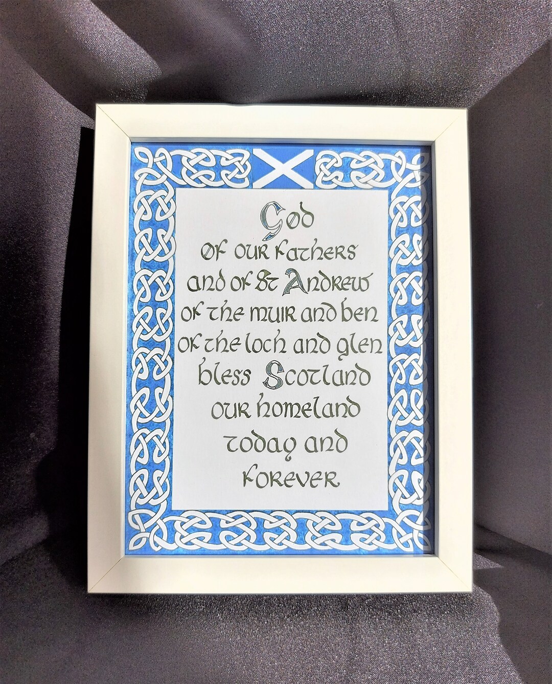 St Andrew's Day Blessing Framed Print, Scottish Celtic Art - Etsy