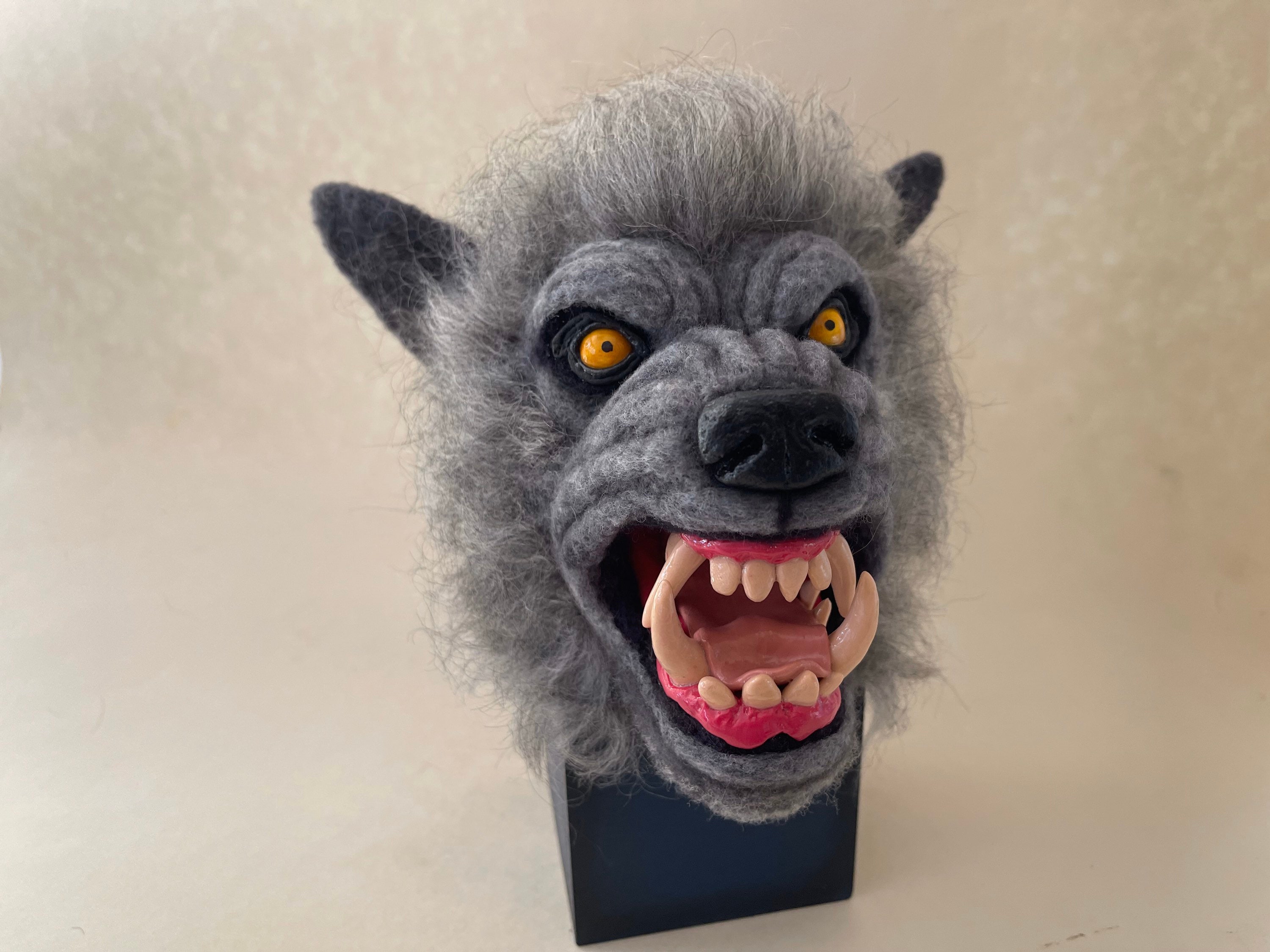 Needle Felted Werewolf Head - Etsy