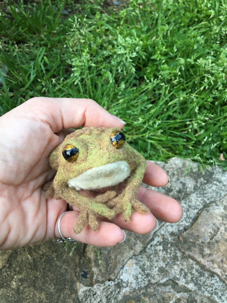 Needle Felted Toad Handmade Wool Toad Sculpture - Etsy