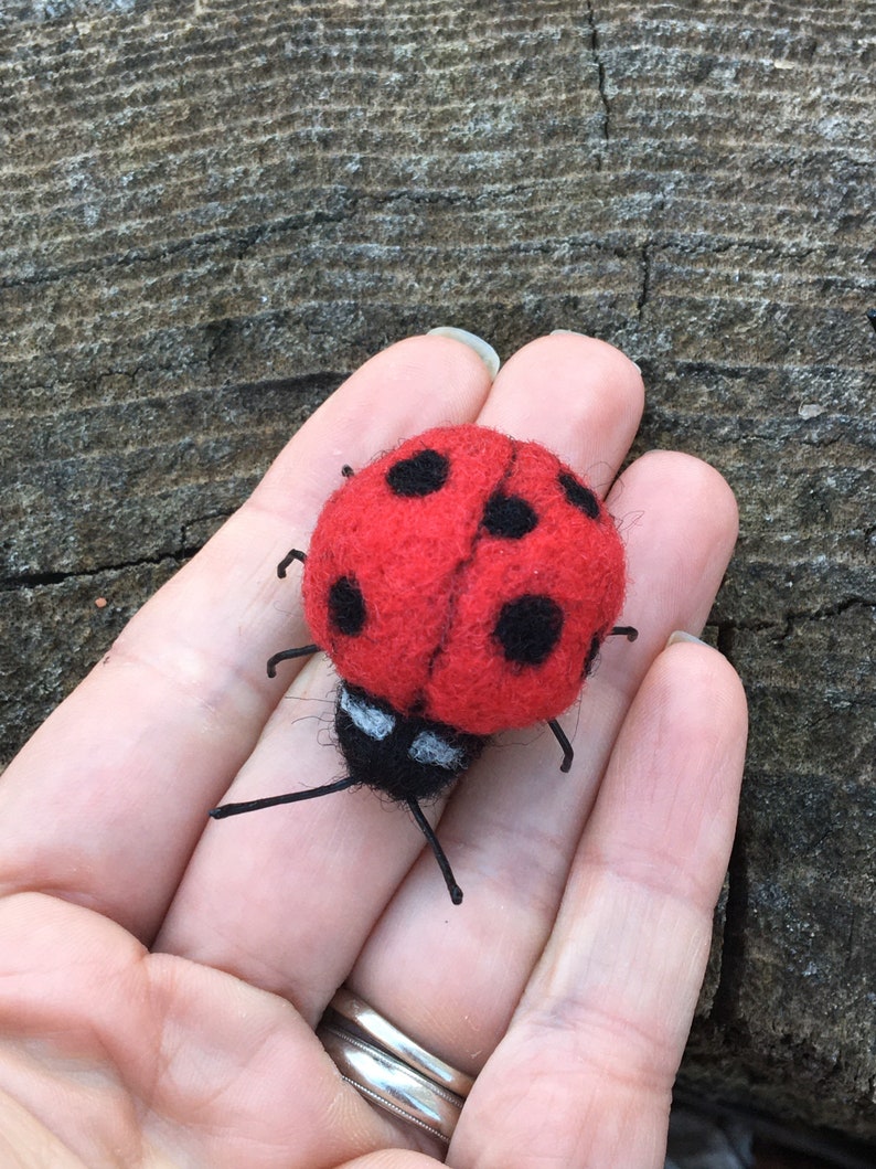 Needle Felted Lady Bug - Etsy