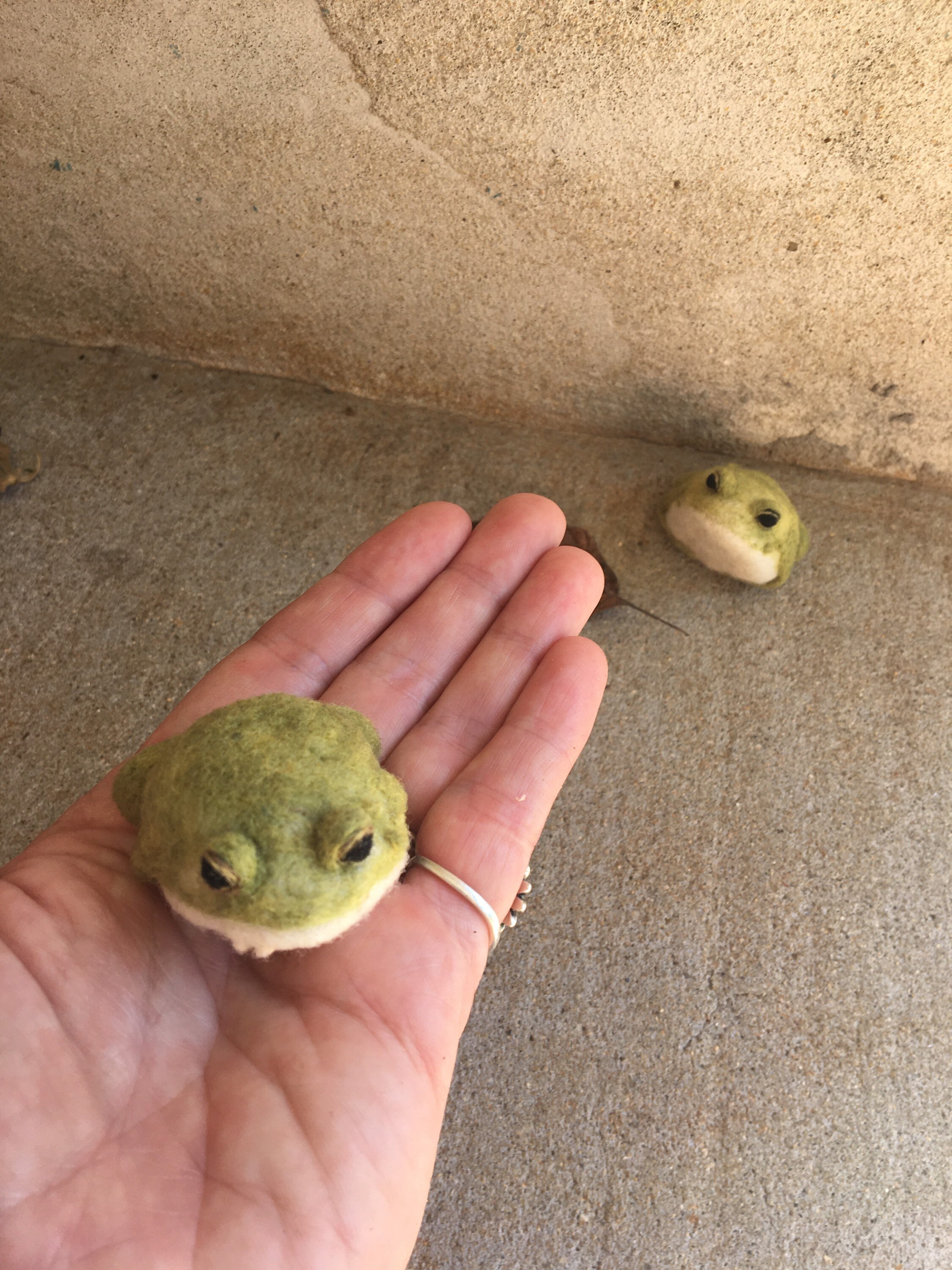 Needle Felted Toad Small Wool Toad Handmade Toad Sculpture Cute Pocket ...