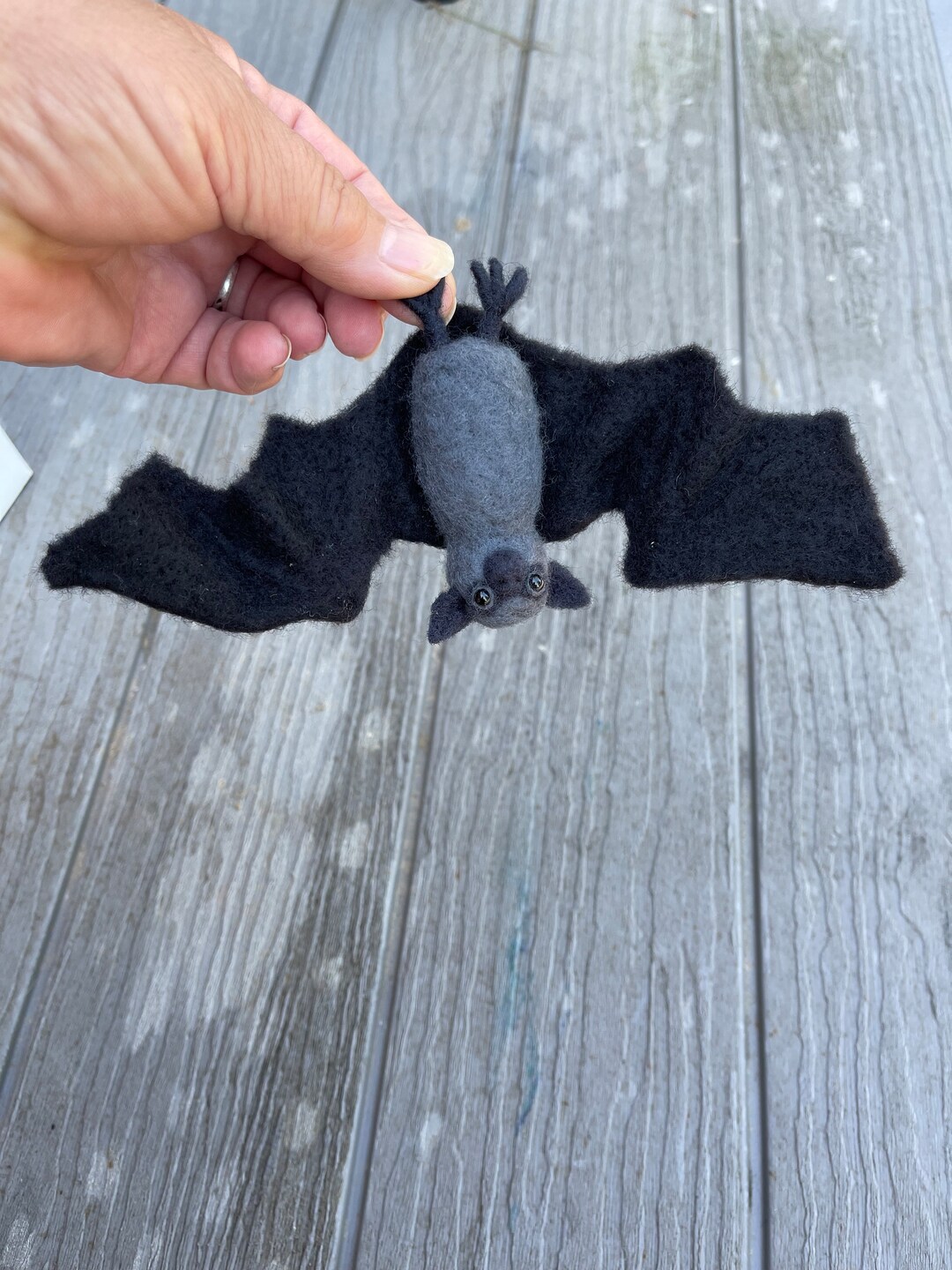 Needle Felted Bat Figurine Halloween Gift - Etsy