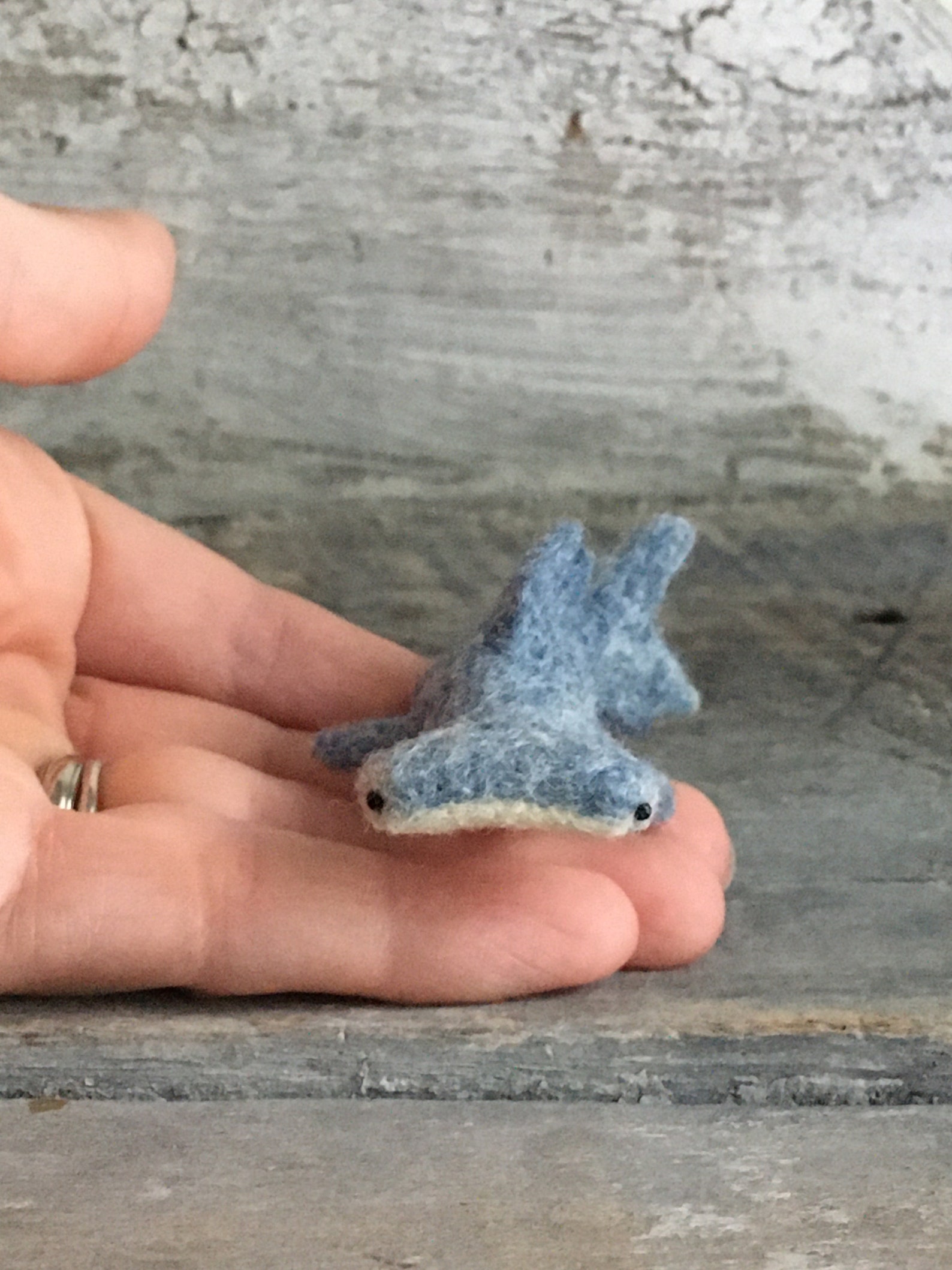 Hammerhead Shark Miniature Needle Felted Ocean Figurine - Etsy