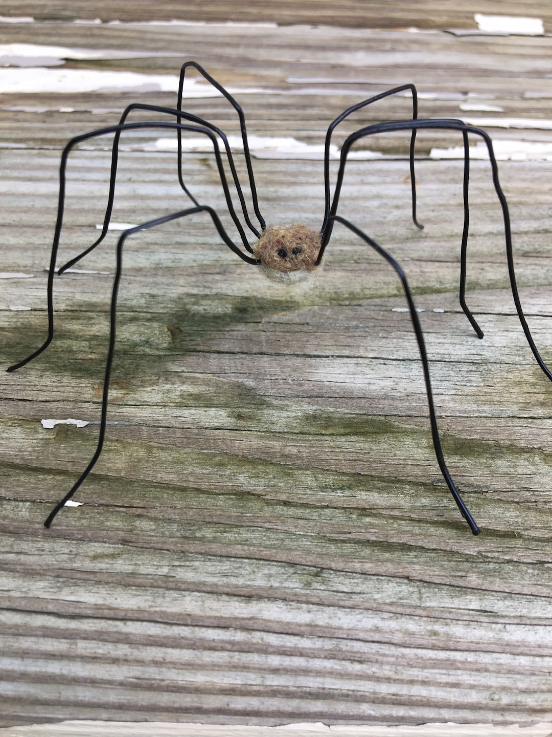 Needle Felted Daddy Long Leg Spider Wool and Wire Soft Sculpture ...