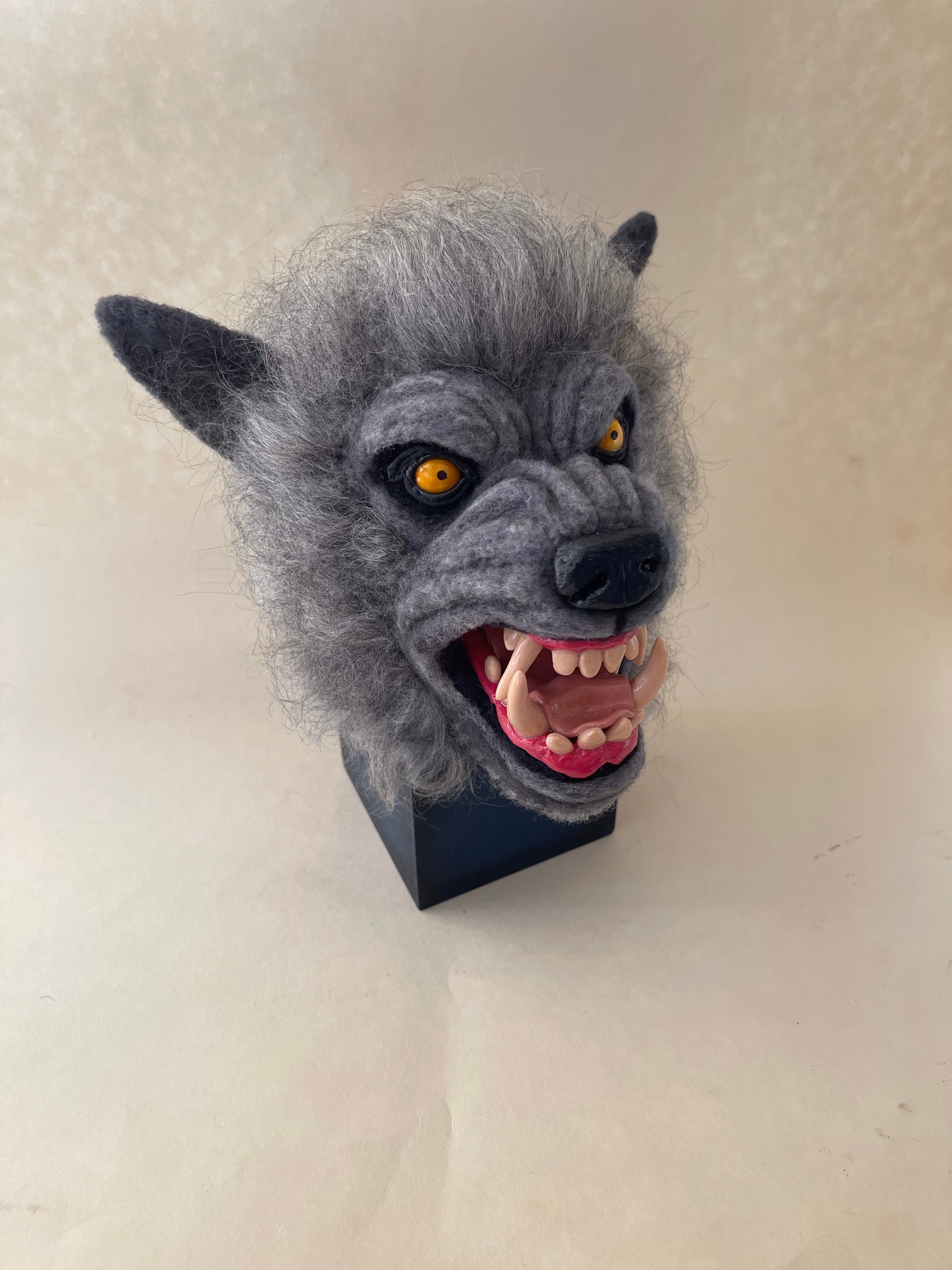 Needle Felted Werewolf Head - Etsy
