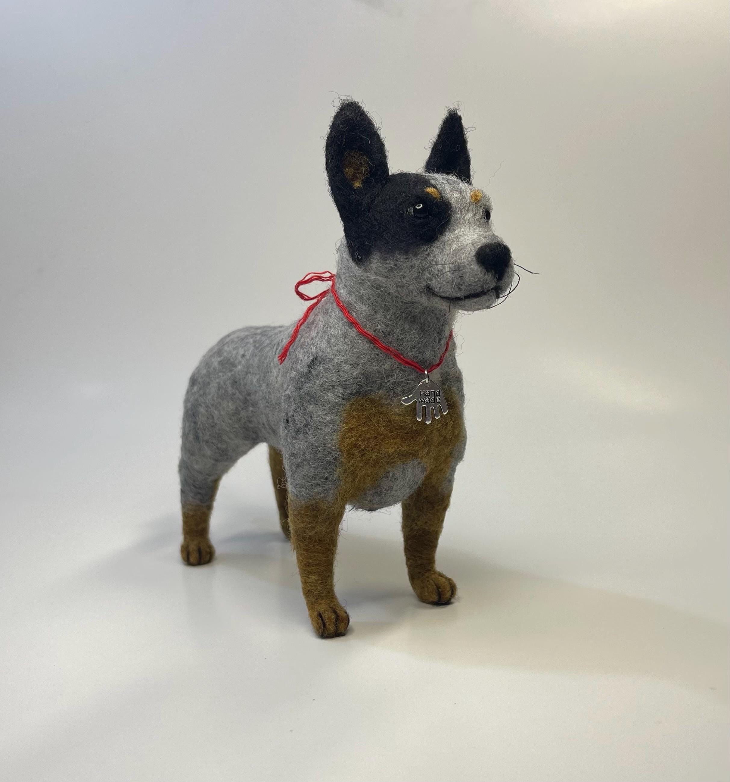 Needle Felted Blue Heeler Austrialian Cattle Dog - Etsy