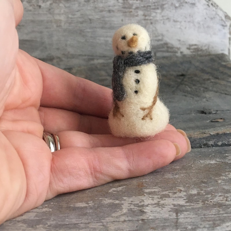 Felt Miniature Snowmen - Etsy