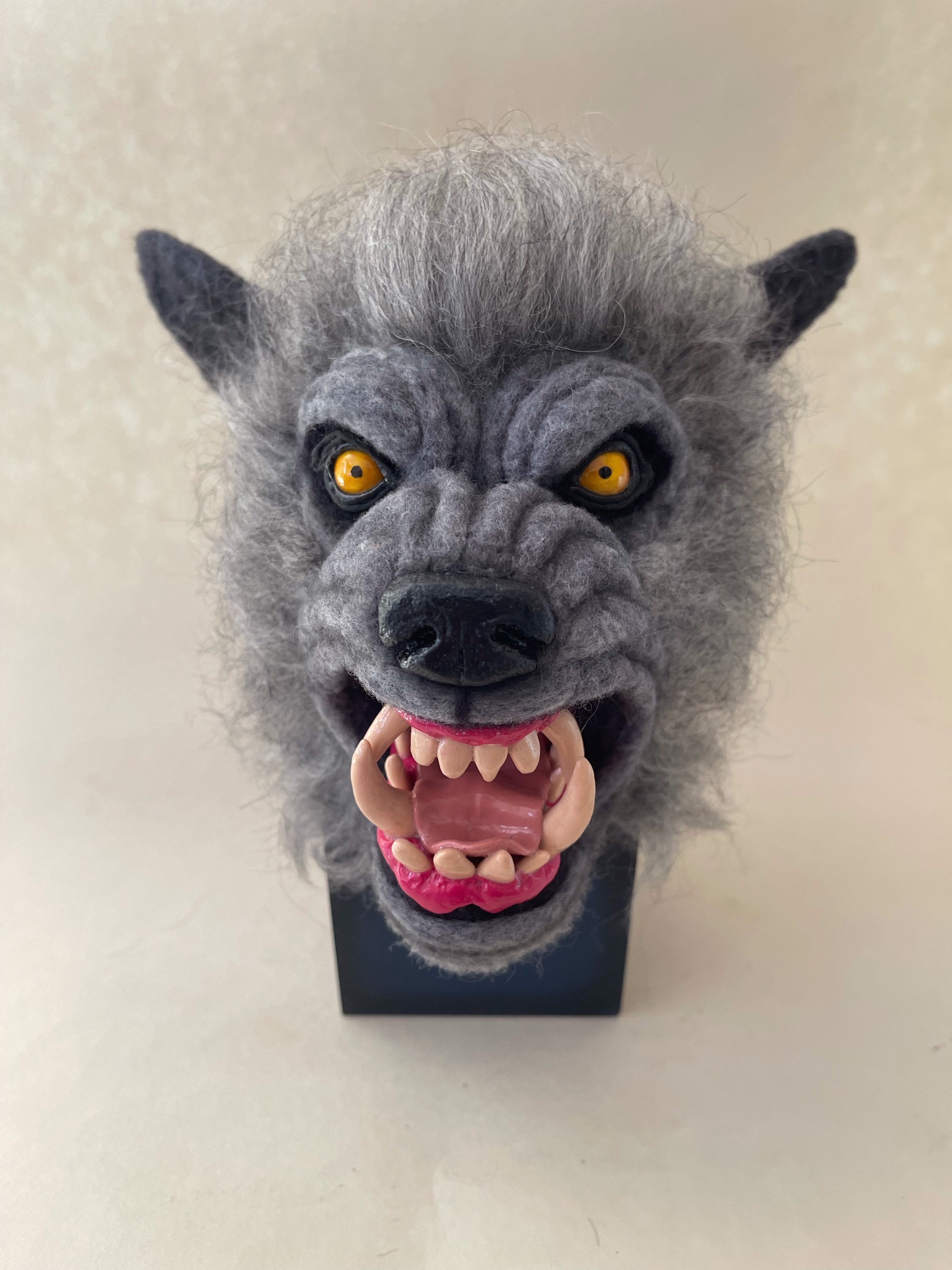 Needle Felted Werewolf Head - Etsy