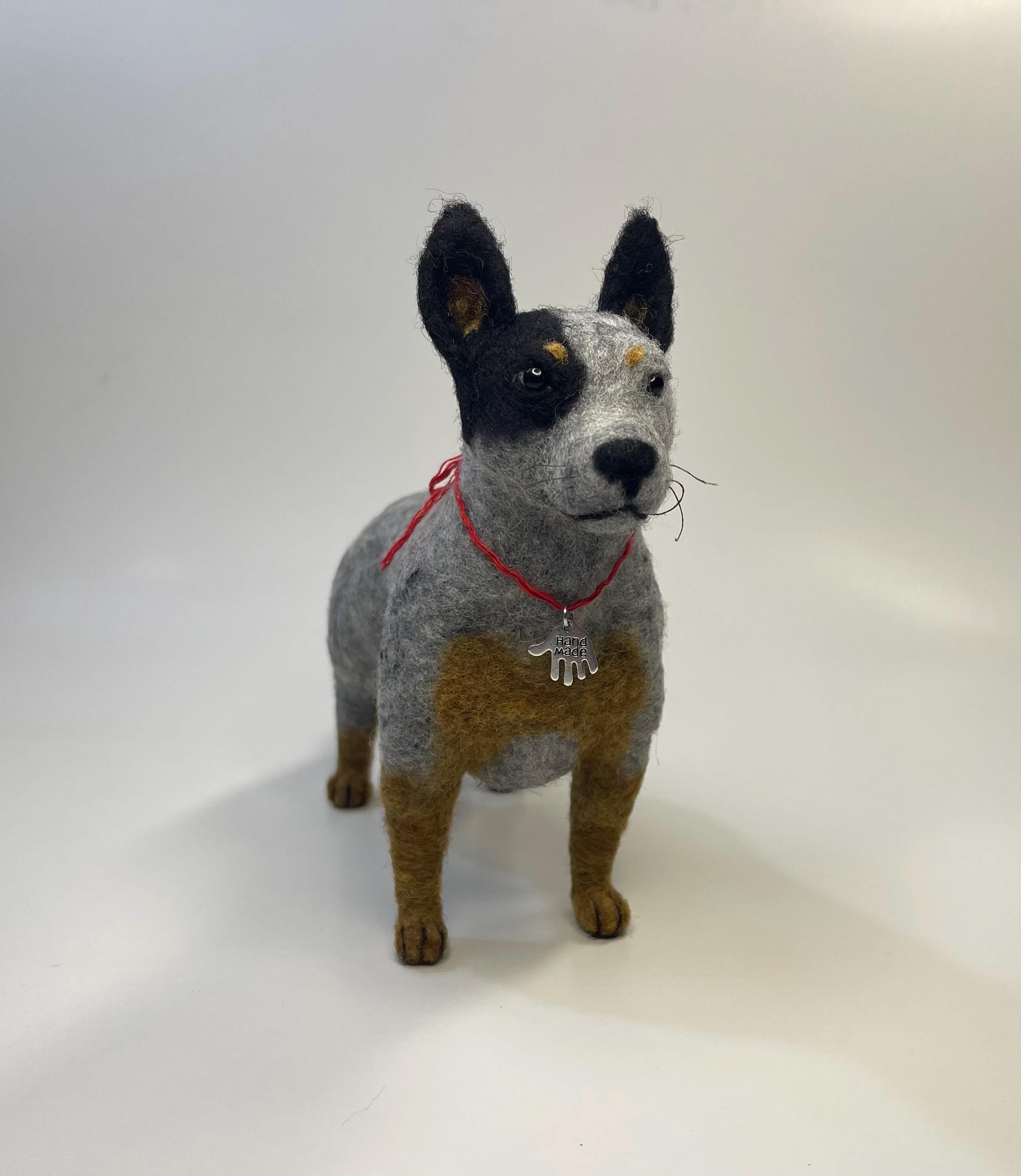 Needle Felted Blue Heeler Austrialian Cattle Dog - Etsy