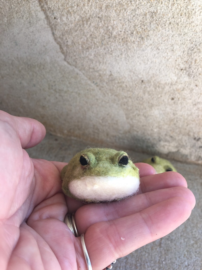 Needle Felted Toad Small Wool Toad Handmade Toad Sculpture Cute Pocket ...