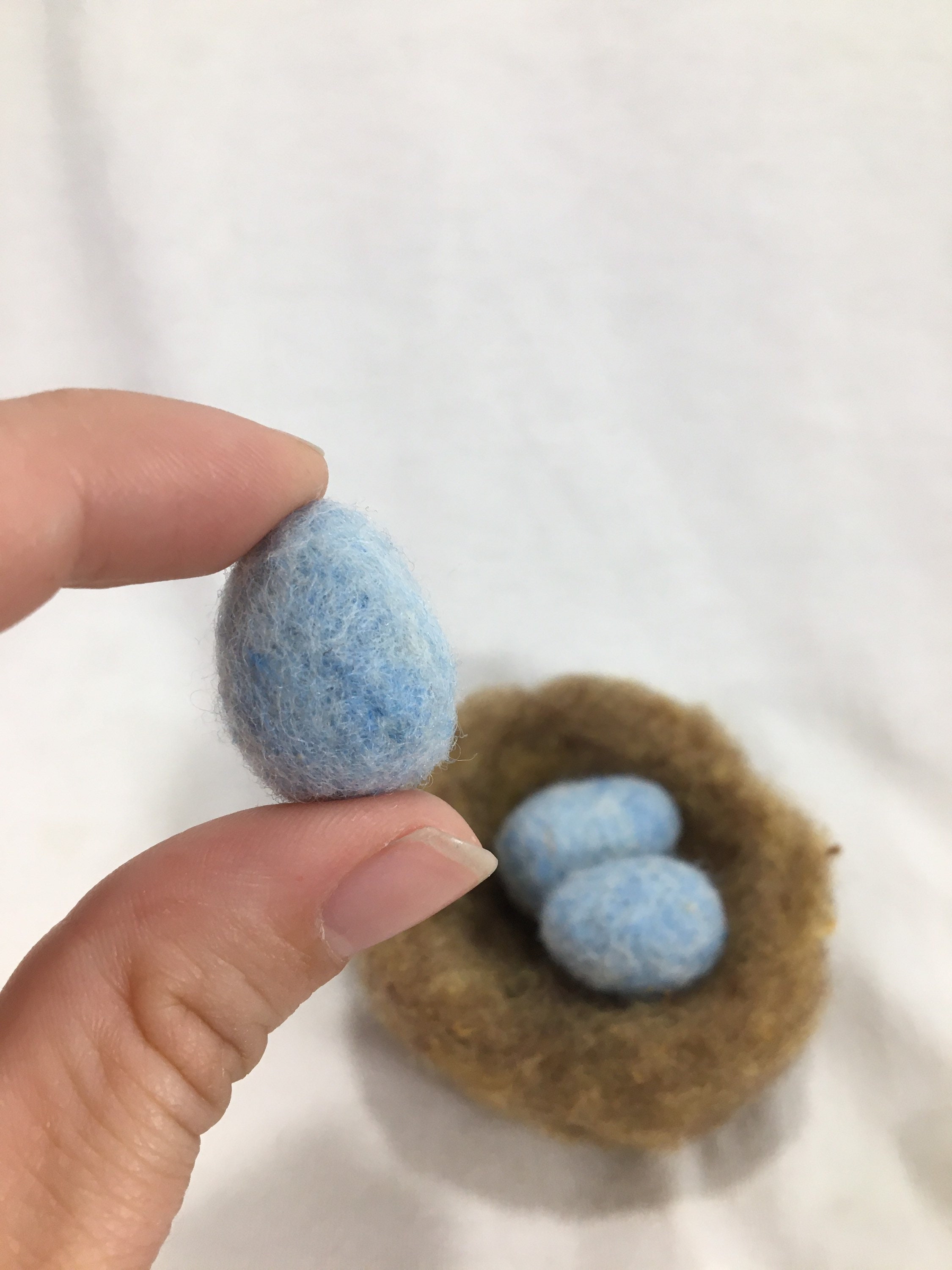 Needle Felted Bird Nest With 3 Eggs, Felted Wool Robin’s Nest - Etsy