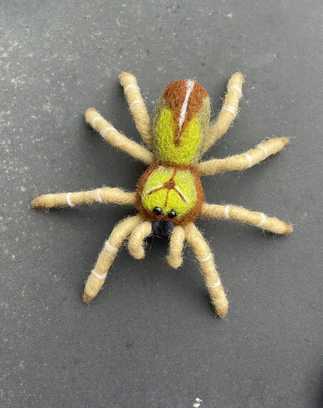 Needle Felted Green Spider Sculpture Tarantula Size Spider in Green - Etsy