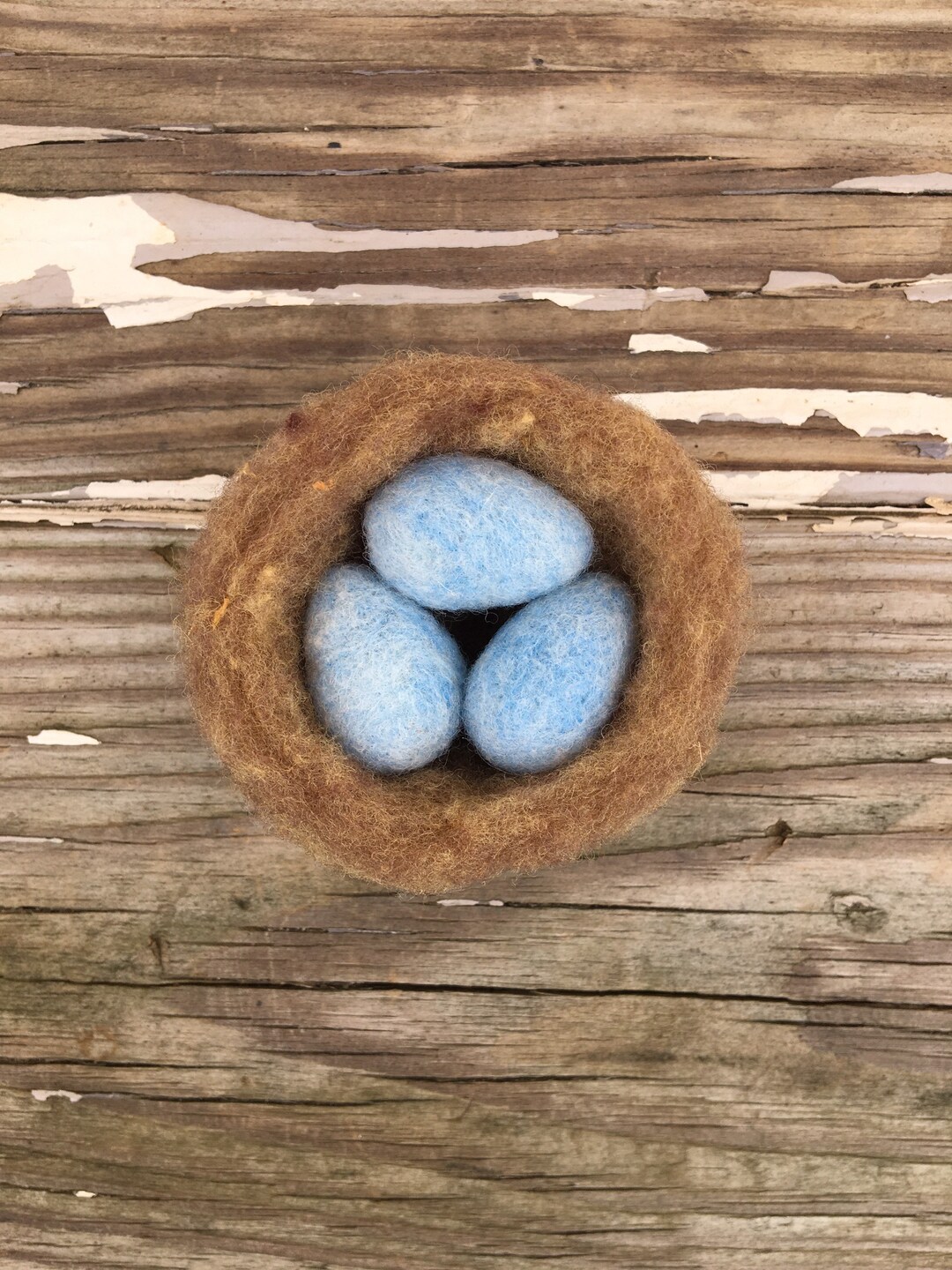 Needle Felted Bird Nest With 3 Eggs, Felted Wool Robin’s Nest - Etsy