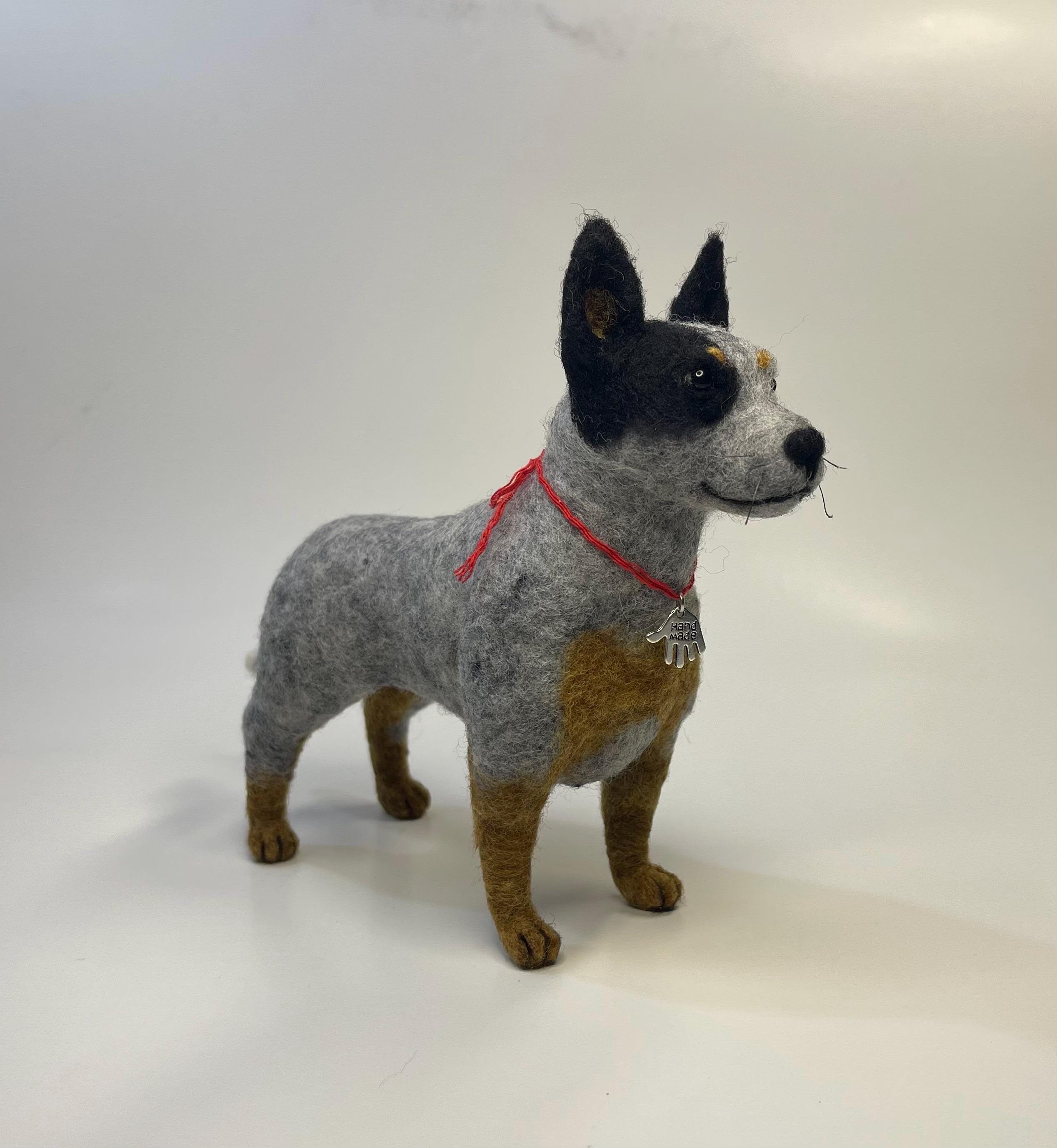 Needle Felted Blue Heeler Austrialian Cattle Dog - Etsy