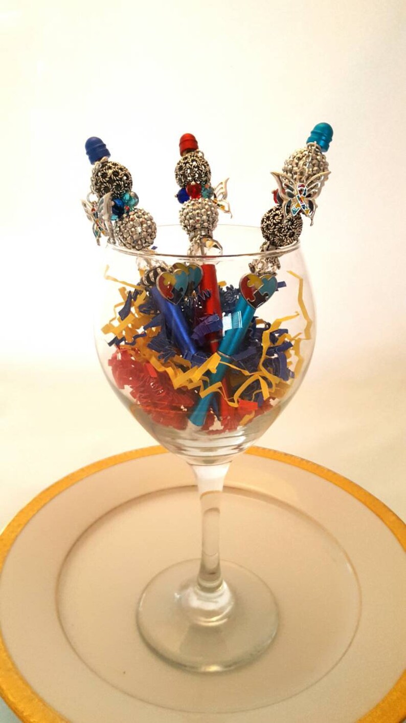 Autism Awareness Pen, Beadable Pen, Autism Mom, Bling Pen, Charm Pen ...
