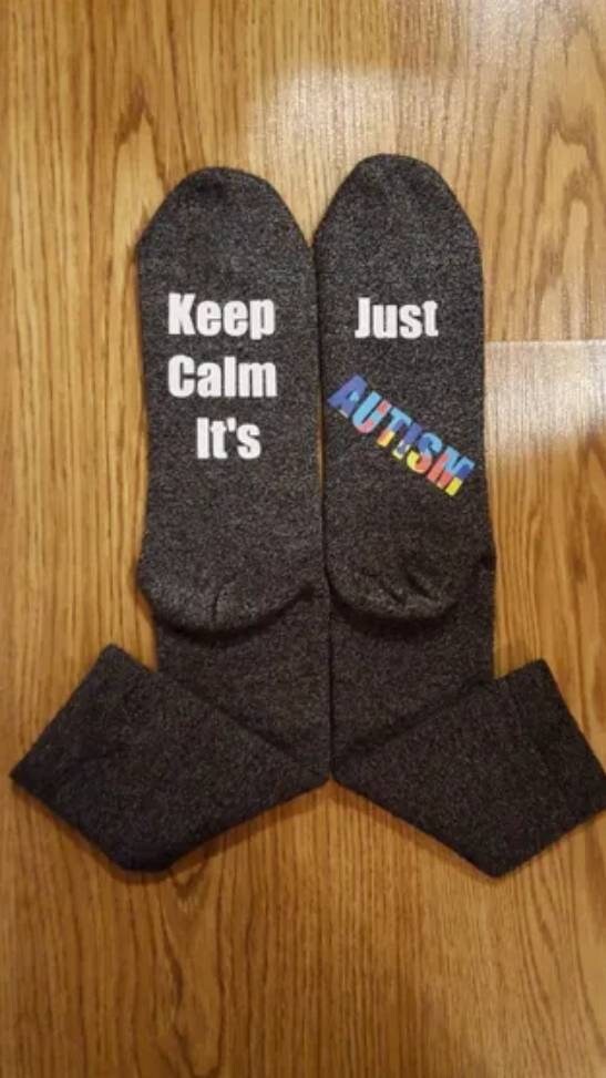Keep Calm It's Just Autism-sock, Autism Awareness Socks, Autism Mom ...