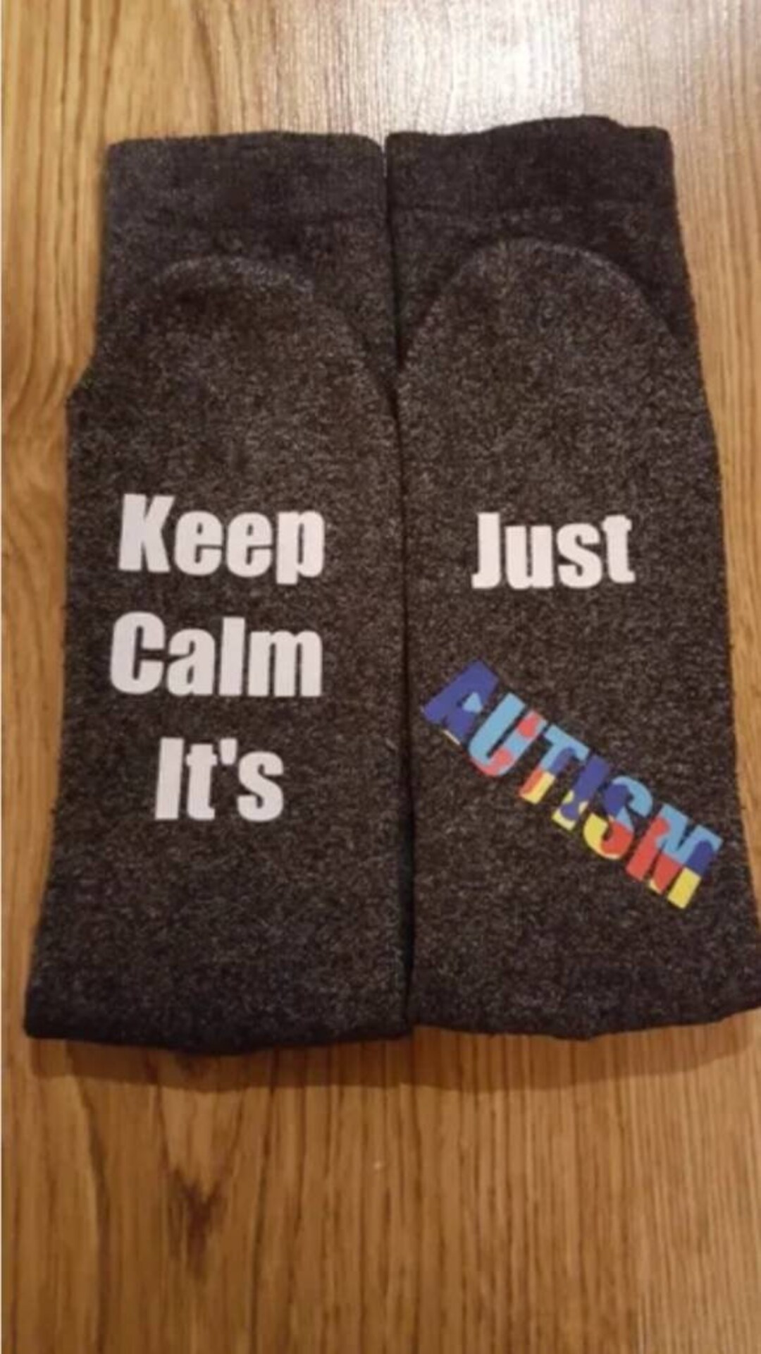 Keep Calm It's Just Autism-sock, Autism Awareness Socks, Autism Mom ...