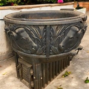Kenwood Cast Iron Cauldron and Base, Rendering Cauldron, Scalding Pot ...