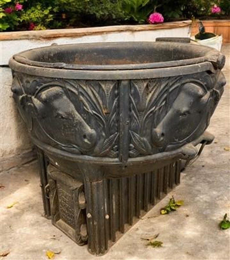 Kenwood Cast Iron Cauldron and Base, Rendering Cauldron, Scalding Pot ...