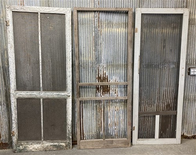 14 Wood Screen Porch Doors, Vintage Exterior Screen Doors, Farmhouse ...