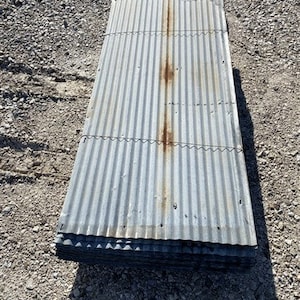 56 Sheets Barn Tin, Corrugated Metal Reclaimed Salvage, 5' Long 560 Sq ...