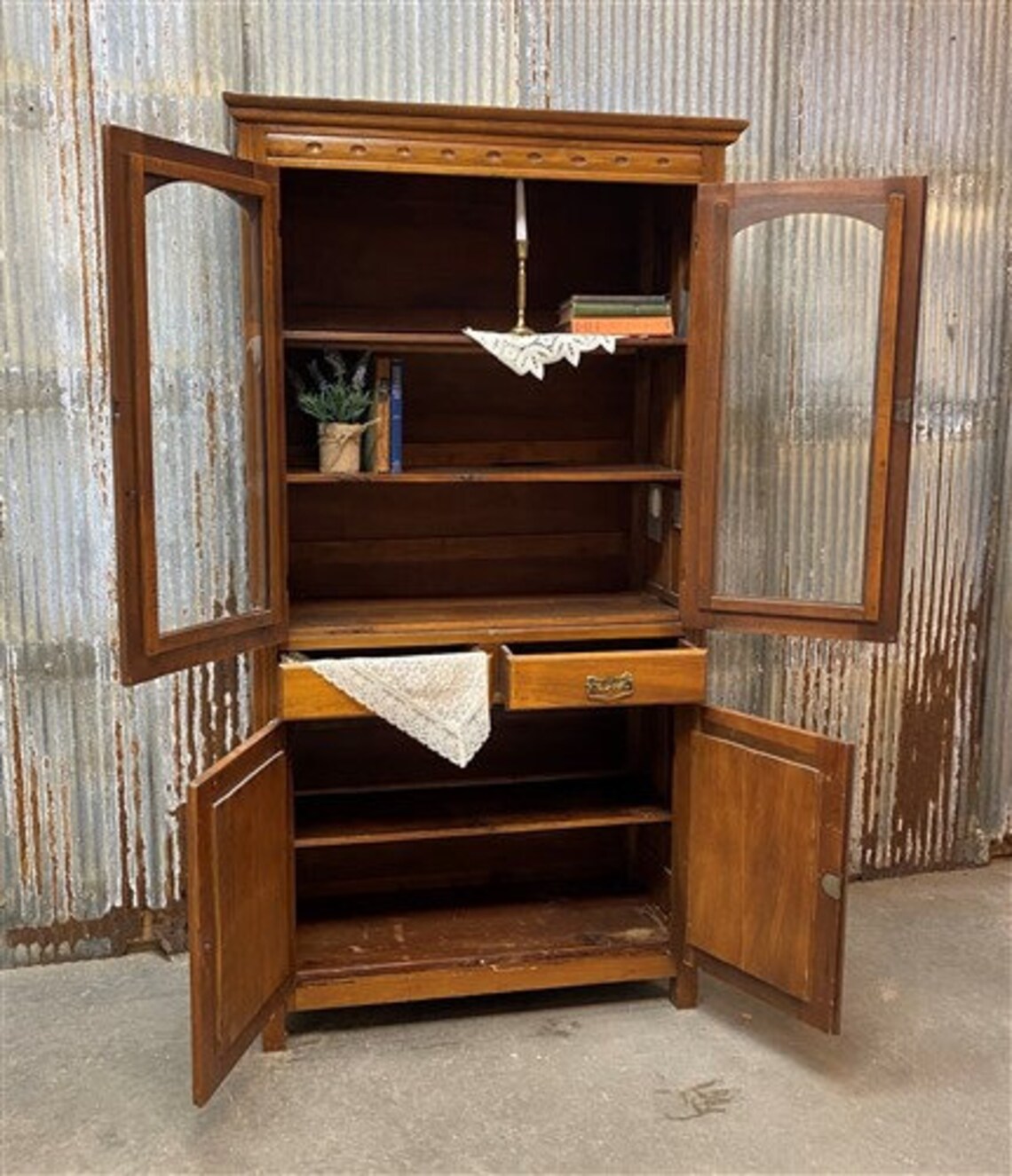 Vintage Pie Locker, Country Store Display Case Organizer, Display ...