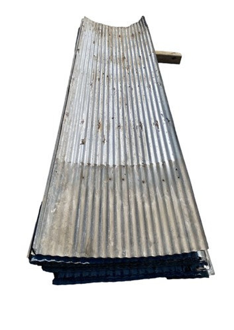 20 Sheets Barn Tin, Corrugated Metal Reclaimed Salvage, 8' Long 320 Sq ...