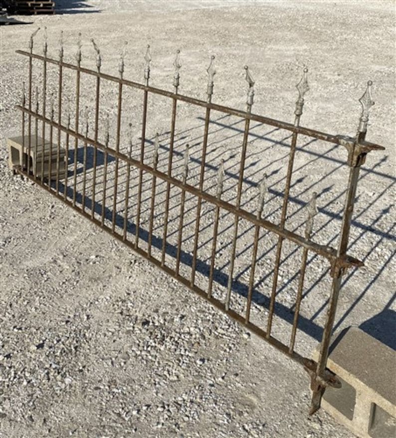 Wrought Iron Fence Panel, Architectural Salvage Grate, Garden Art ...