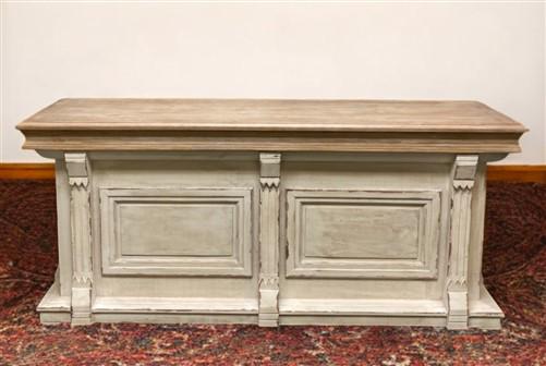 7' White Store Counter, Kitchen Island, Display Table, Tavern Front Bar ...