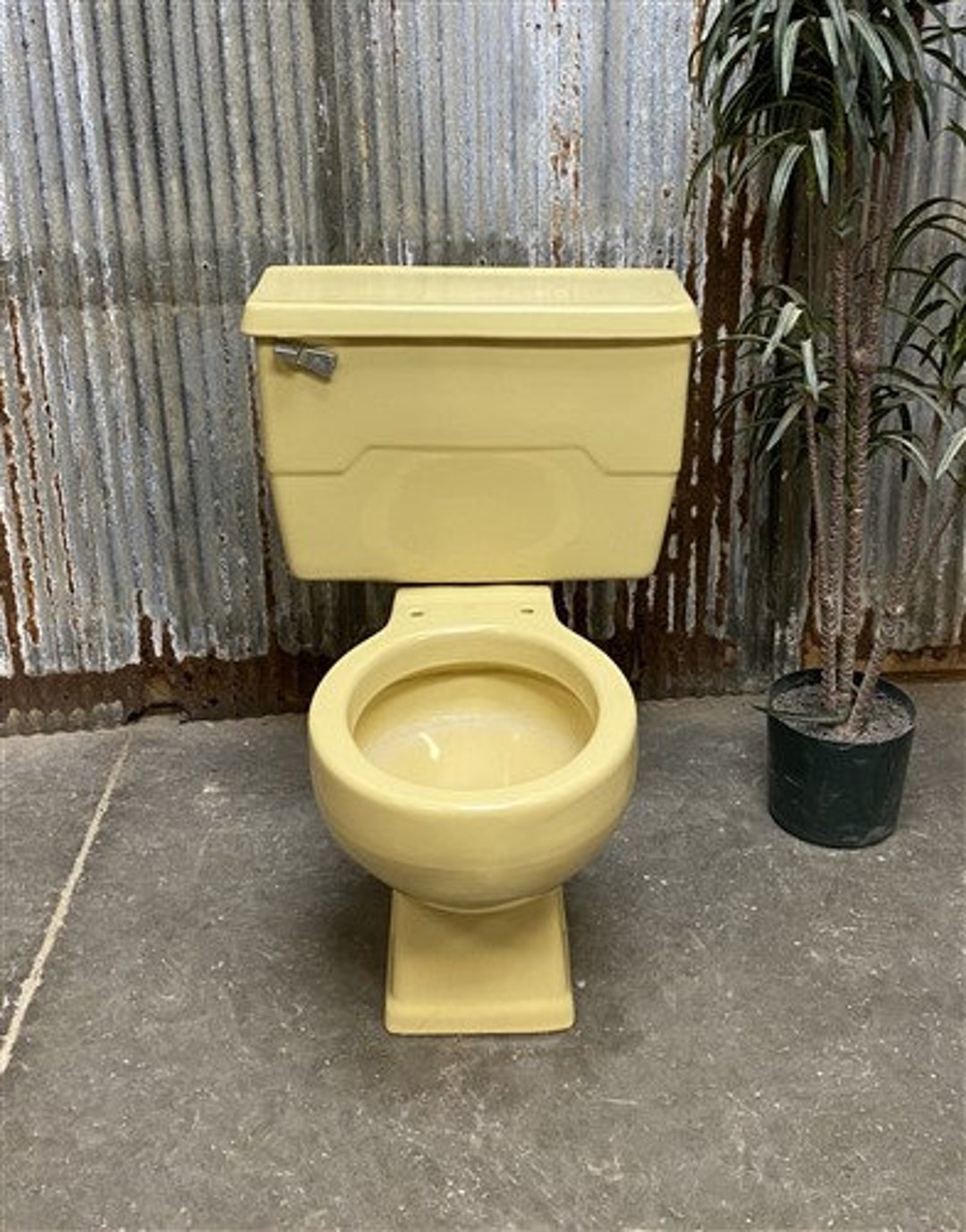 Kohler Yellow Stool and Tank, Vintage Toilet, Model K4552, Bathroom ...