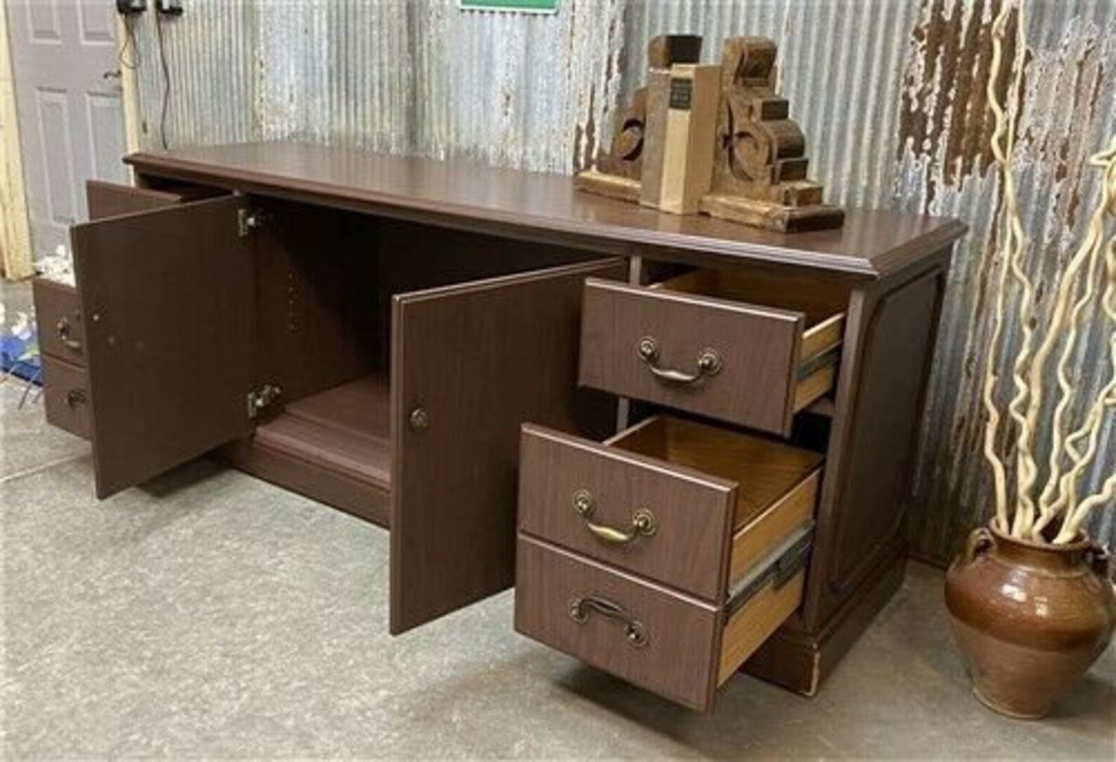 Office Credenza Console Table Cabinet Storage Cabinet - Etsy