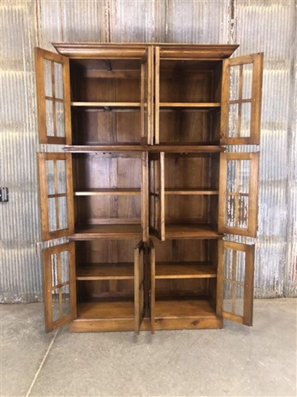 4'10 Triple Stack Cabinet Walnut Kitchen Cabinet - Etsy