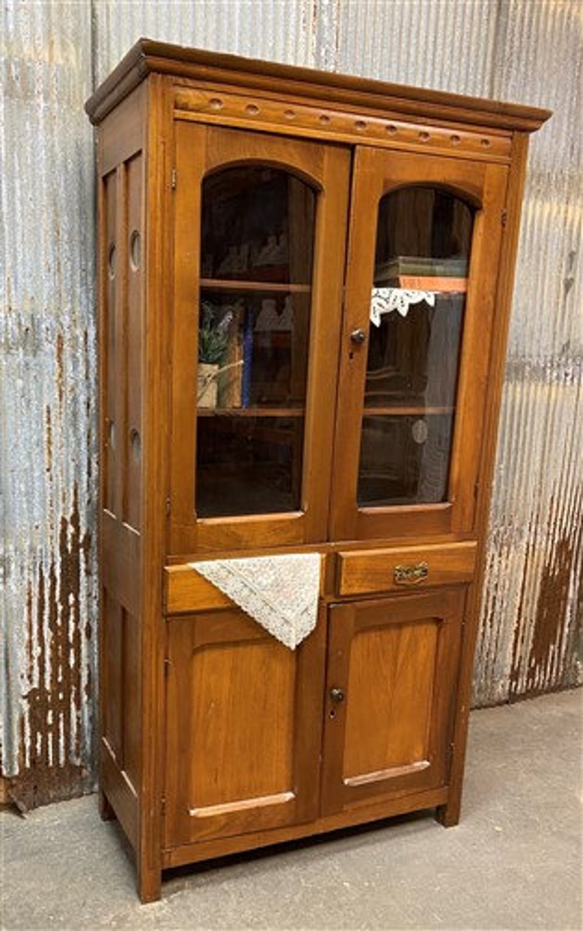 Vintage Pie Locker, Country Store Display Case Organizer, Display ...