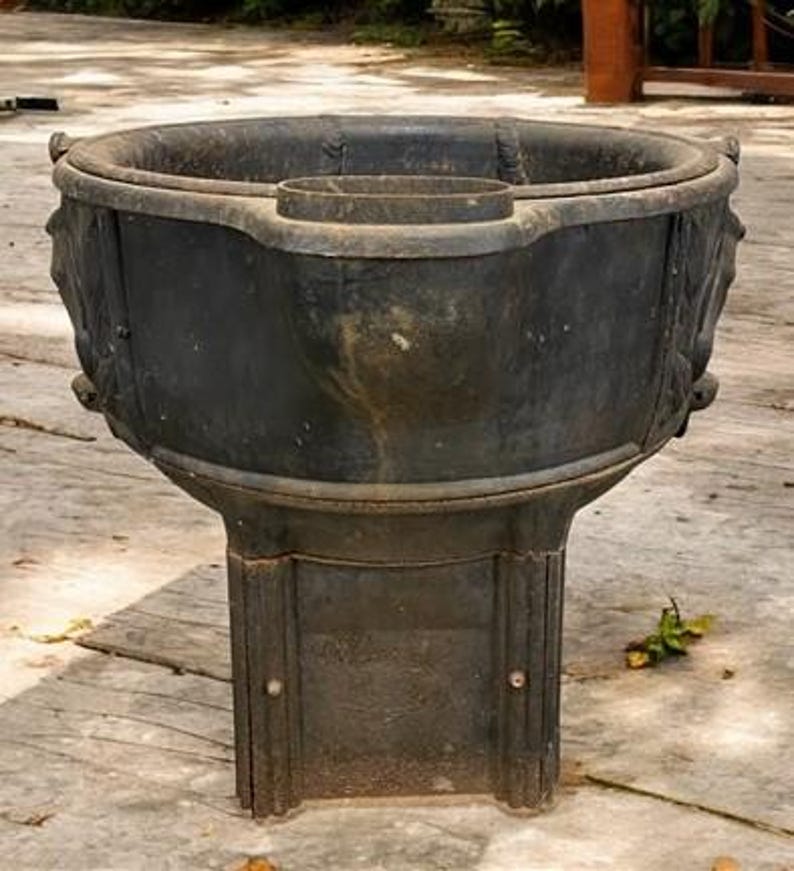 Kenwood Cast Iron Cauldron and Base, Rendering Cauldron, Scalding Pot ...