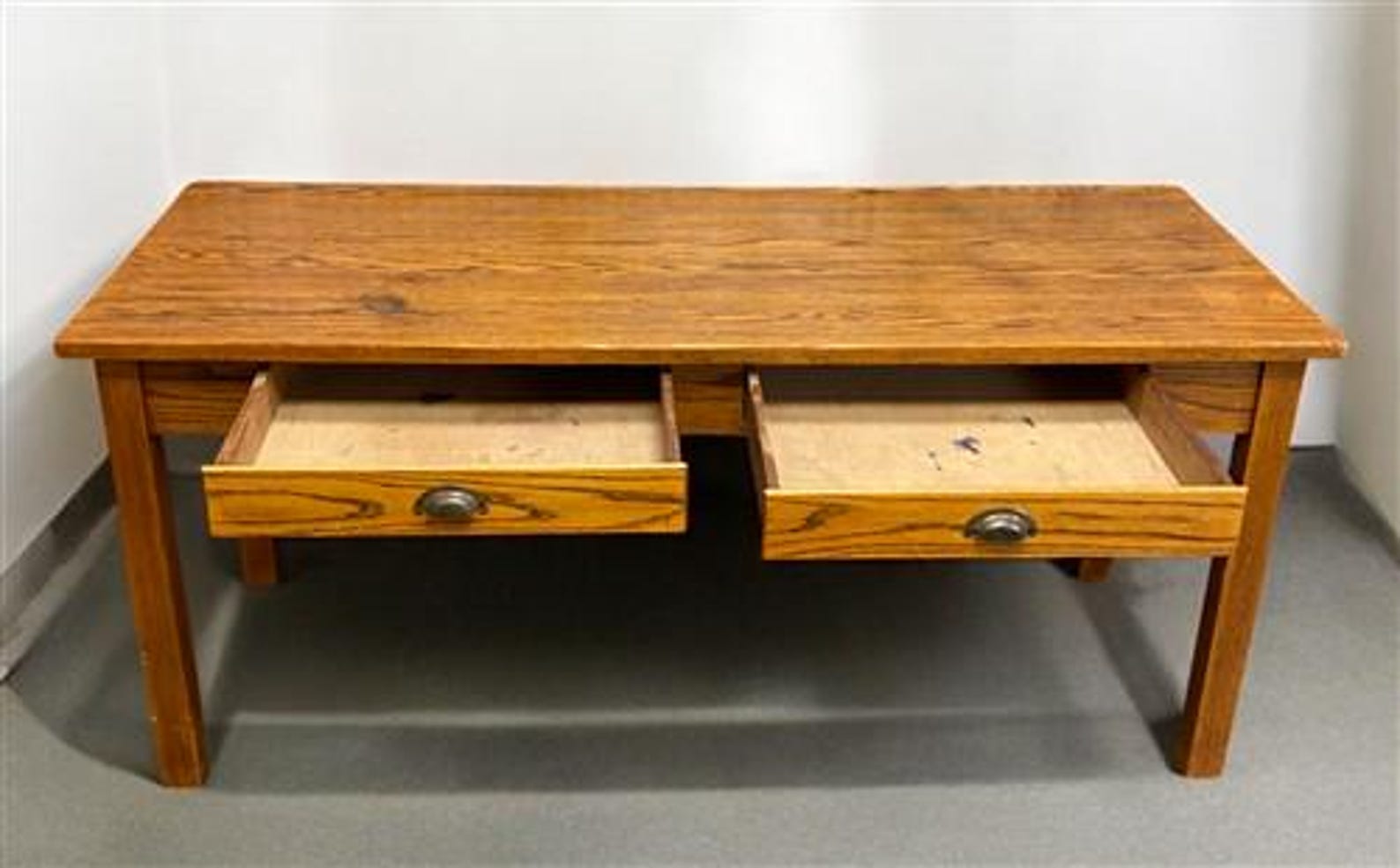 68 Vintage Oak Desk, Home Office Desk With Drawers, Writing Desk ...