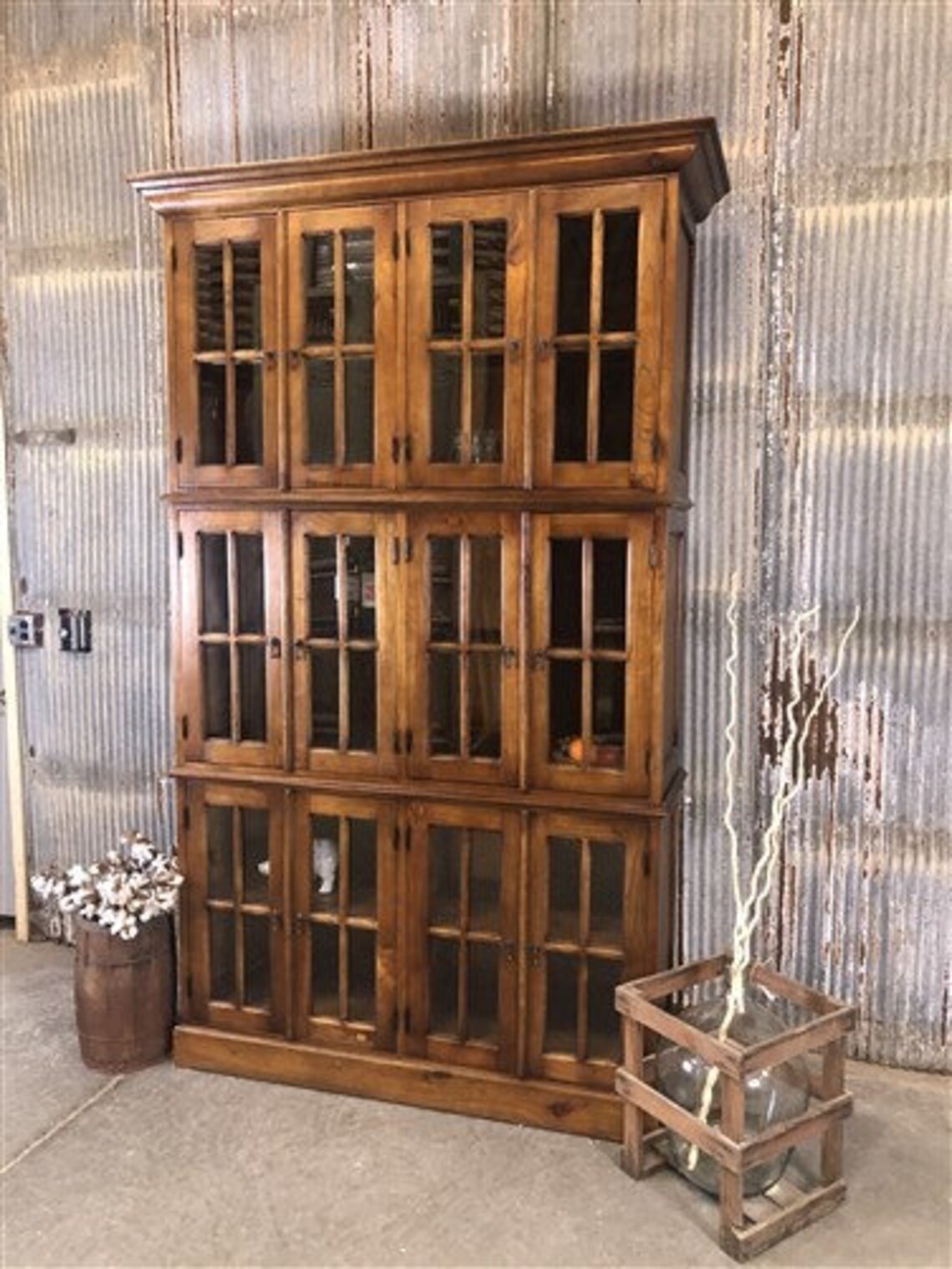 4'10 Triple Stack Cabinet Walnut Kitchen Cabinet - Etsy