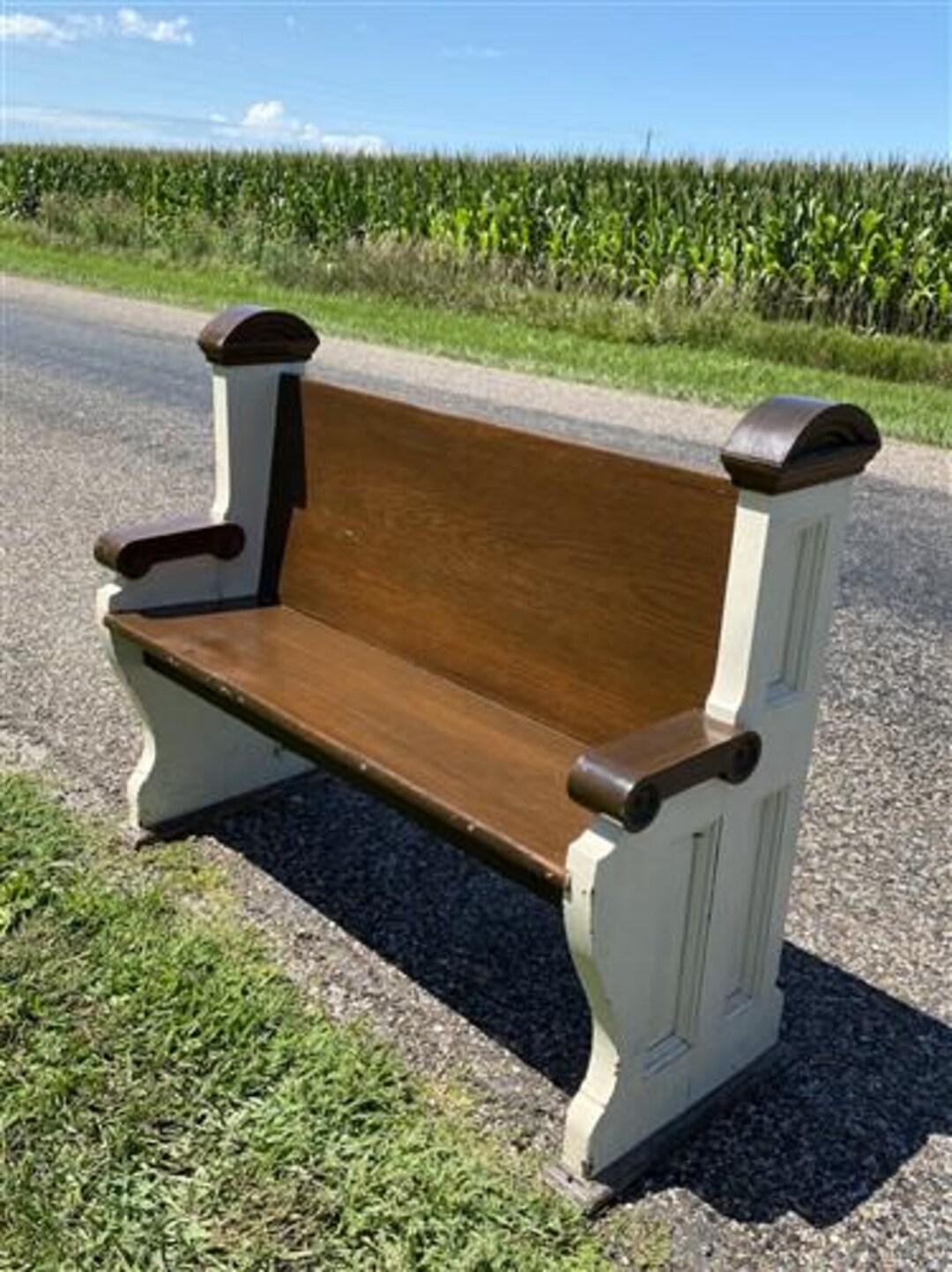 Vintage Wooden Church Pew, Porch Bench, Entry Foyer Bench, Dining ...