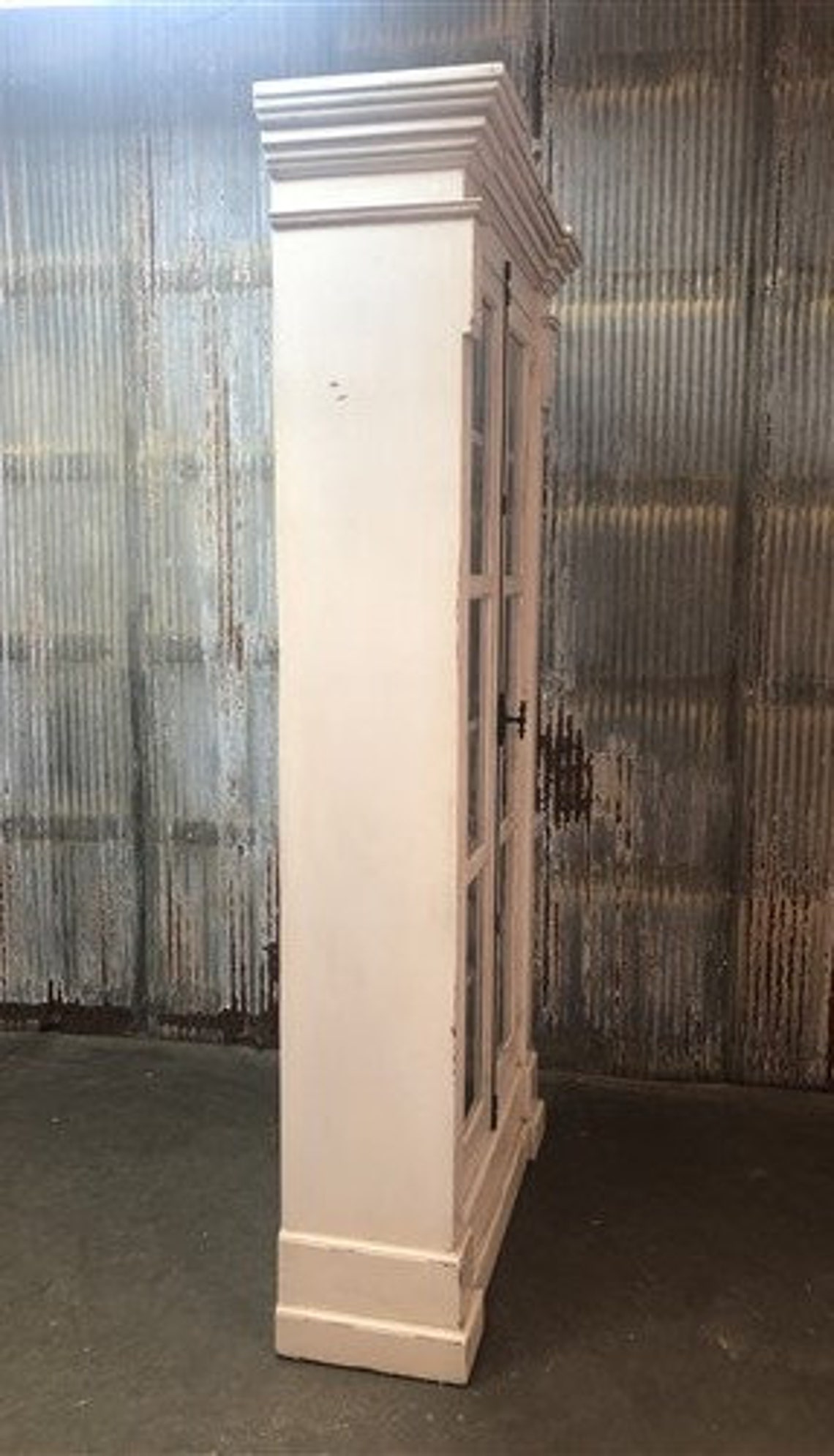 Library Bookcase 2 Door White Display Case Showcase Kitchen - Etsy