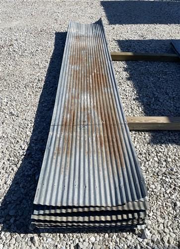 20 Sheets Barn Tin, Corrugated Metal Reclaimed Salvage, 12' Long 480 Sq ...