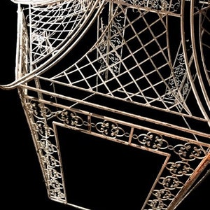 Large Garden Gazebo Dome Roof, Iron Metal Pergola Outdoor Patio Gazebo ...