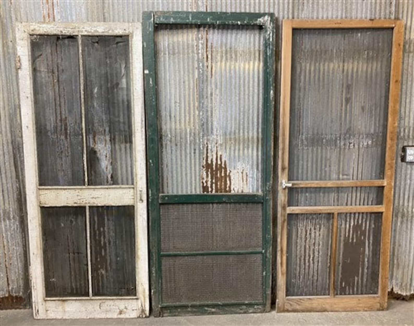 14 Wood Screen Porch Doors, Vintage Exterior Screen Doors, Farmhouse ...