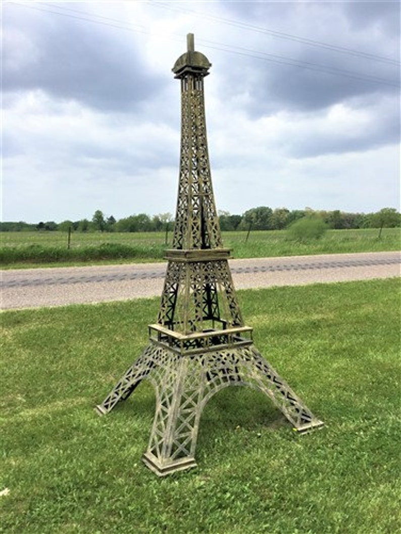 Eiffel Tower, 9'10", Paris France, Garden Art, Metal Yard Décor, Metal ...