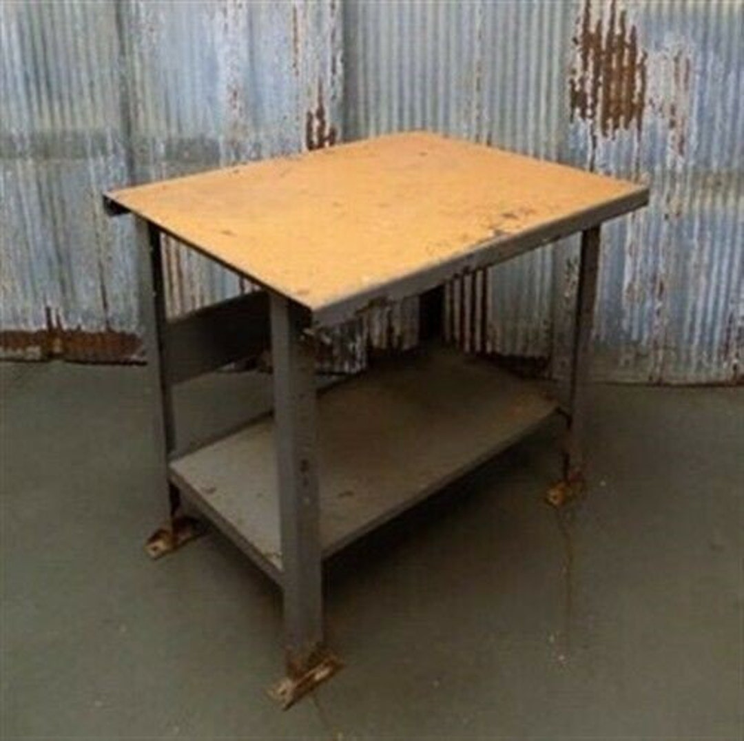 Vintage Industrial Metal Workbench Table Kitchen Island - Etsy
