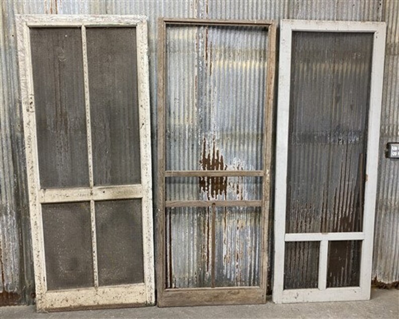 14 Wood Screen Porch Doors, Vintage Exterior Screen Doors, Farmhouse ...